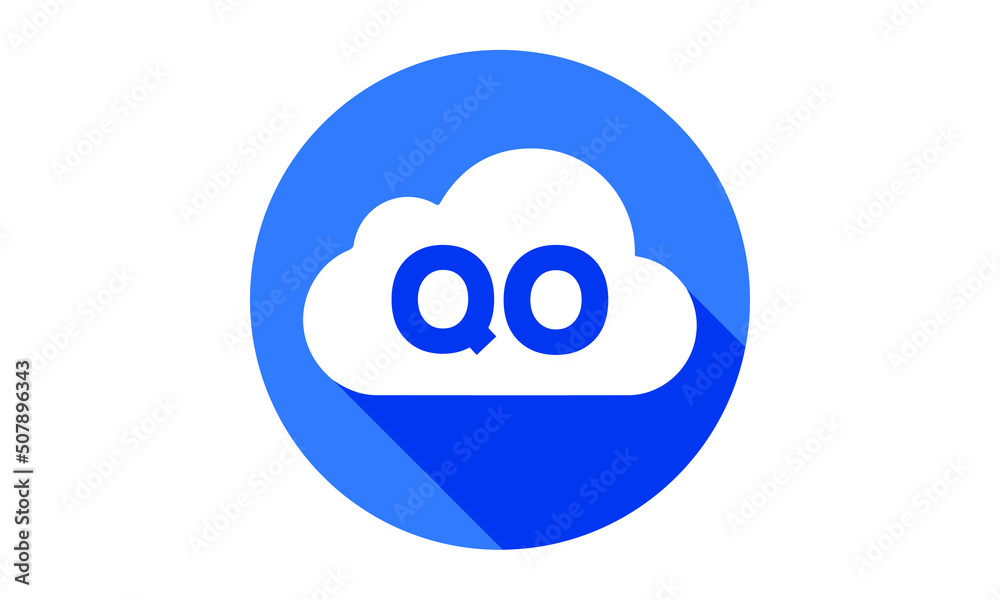 QO cloud technology logo design vector template | monogram logo ...
