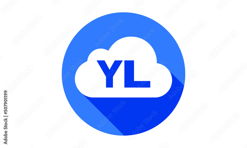 YL cloud technology logo design vector template | monogram logo ...