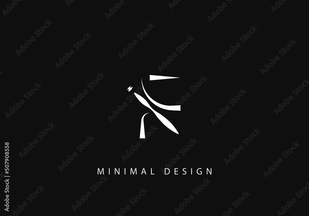 Alphabet letter FI logo design line art Stock Vector | Adobe Stock