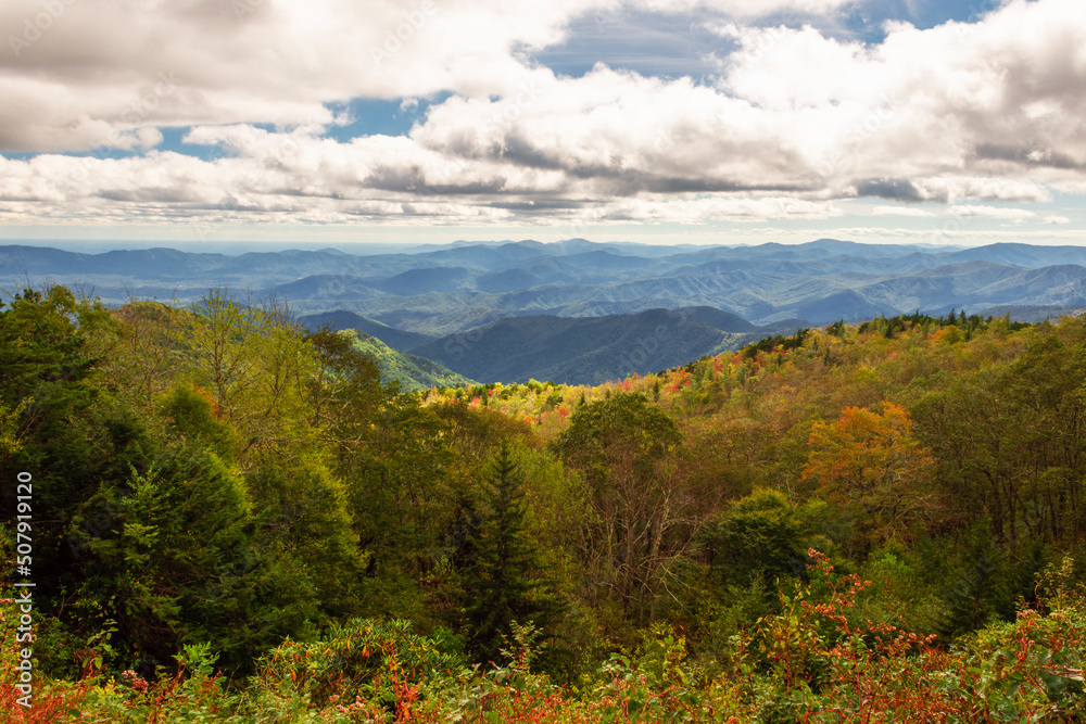 Layers of light and shade and layer after layer of Mountain ridges fall ...