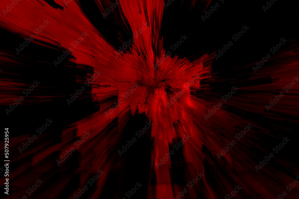 Zoom burst photography effect on tree branch with color manipulation ...