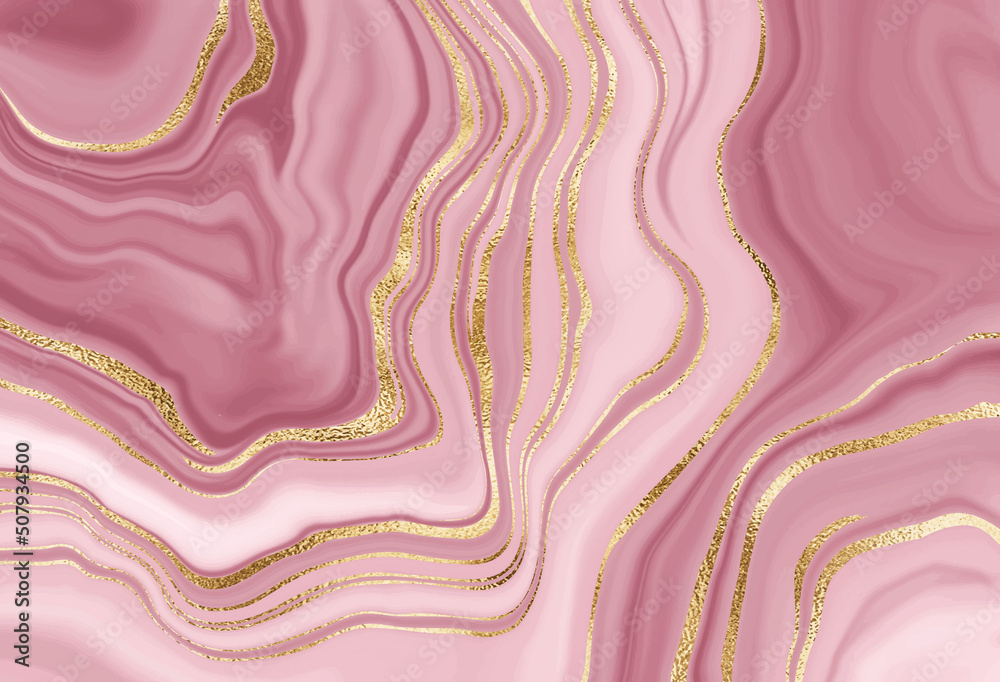 Marble stone background design with natural mineral texture and gold ...