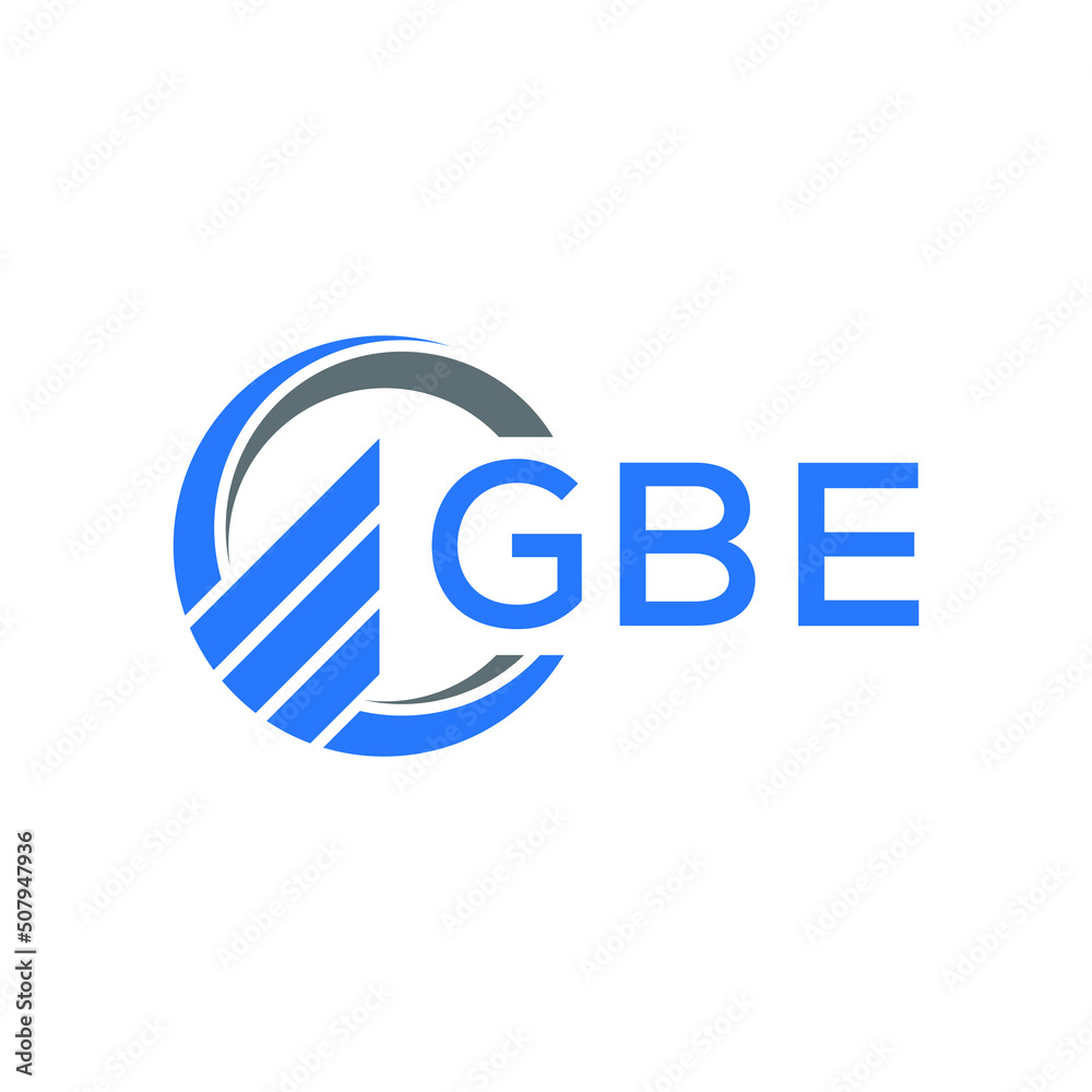 GBE Flat accounting logo design on white background. GBE creative ...