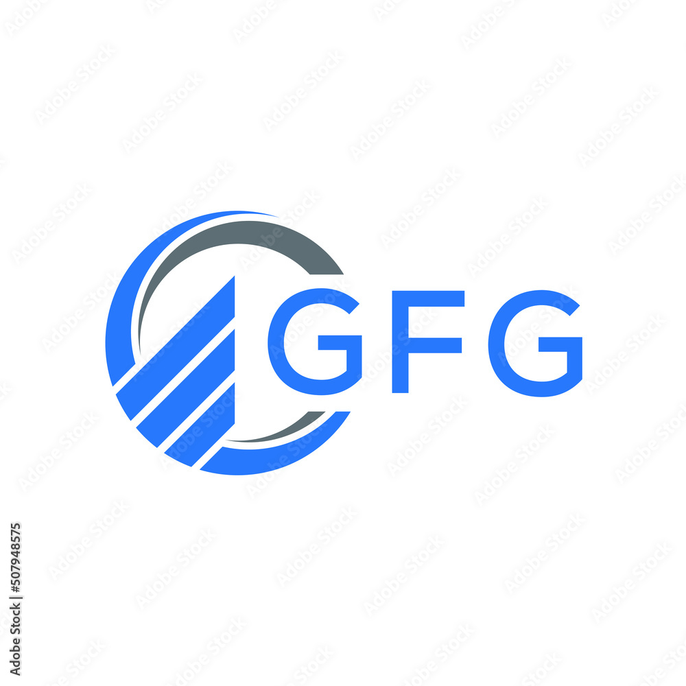 GFG Flat accounting logo design on white background. GFG creative initials Growth graph letter ...