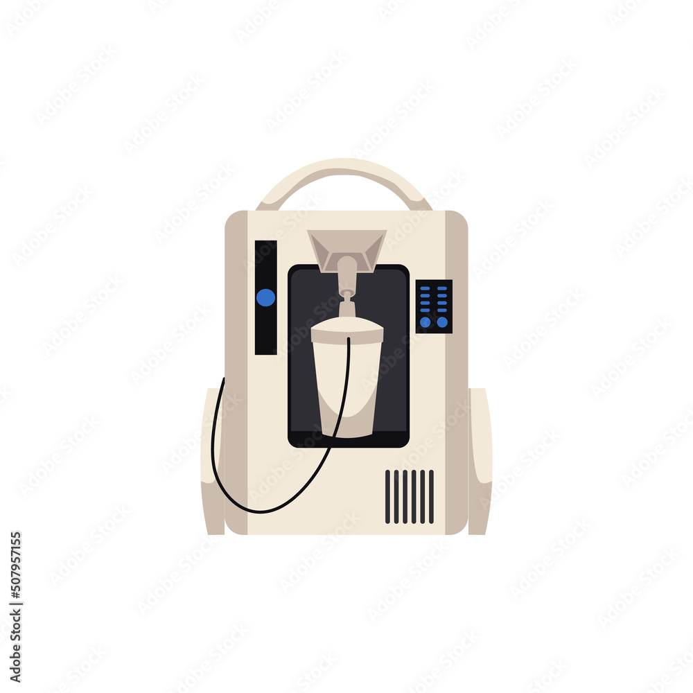 Home medical oxygen concentrator device, flat vector illustration ...
