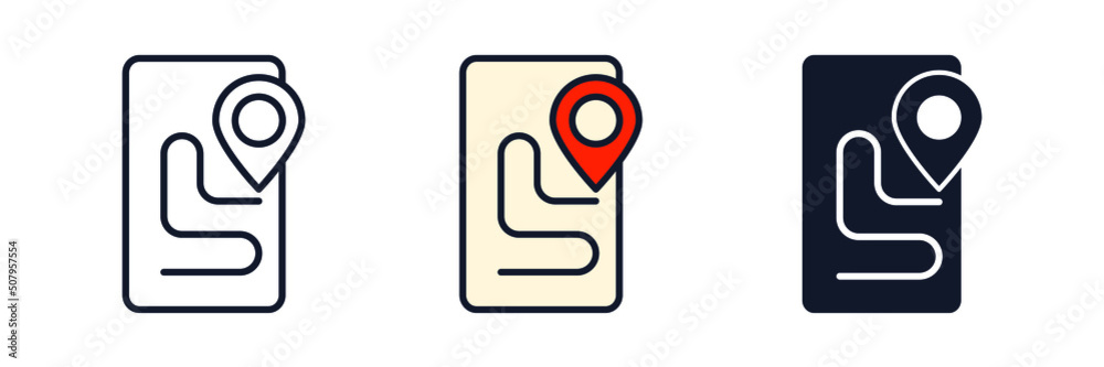 gps tracking icon symbol template for graphic and web design collection ...