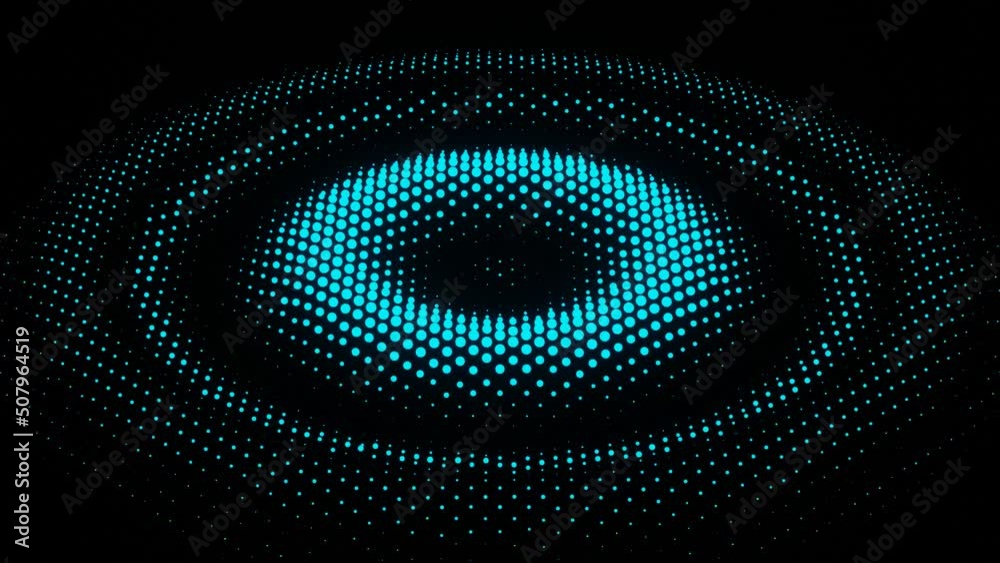 Abstract Colorful Speaker Bass Equalizer Looping Animation on Black ...