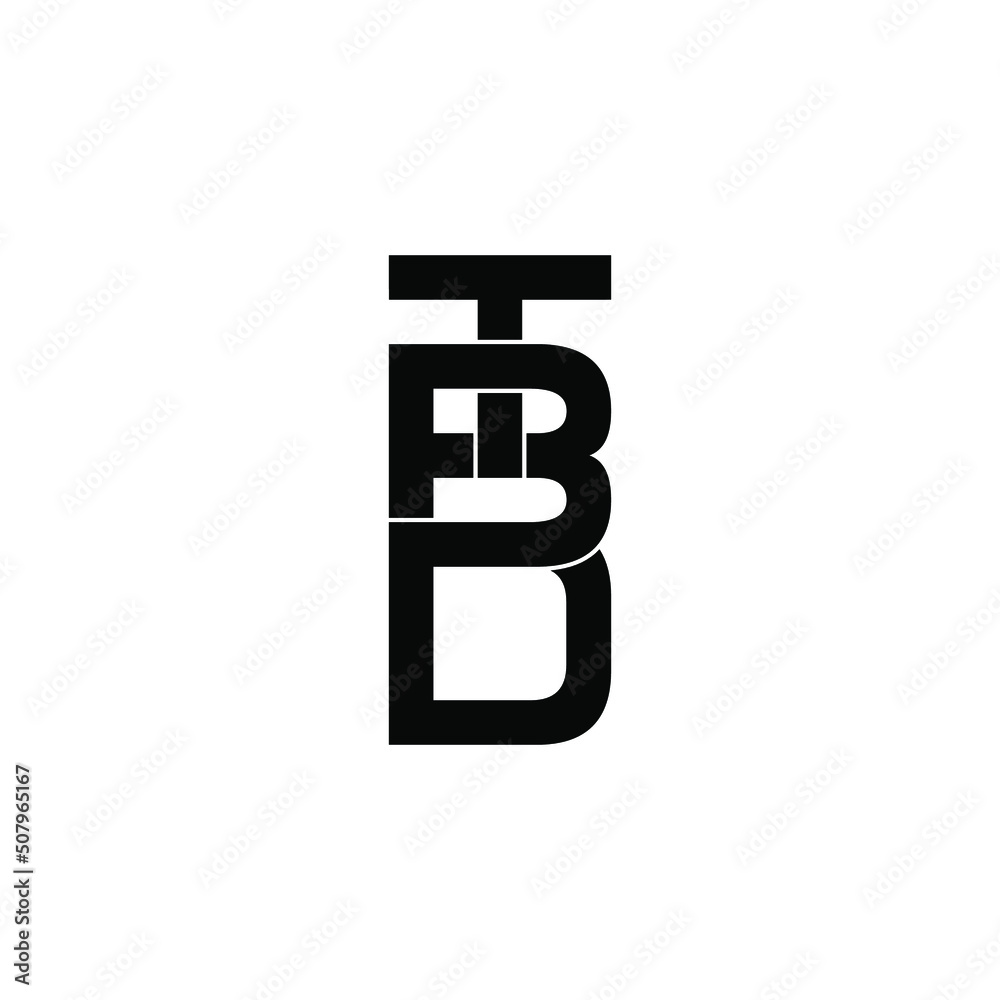 tbd letter original monogram logo design Stock Vector | Adobe Stock