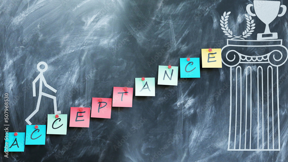 Acceptance make steps to success, wealth and prosperity in personal and ...