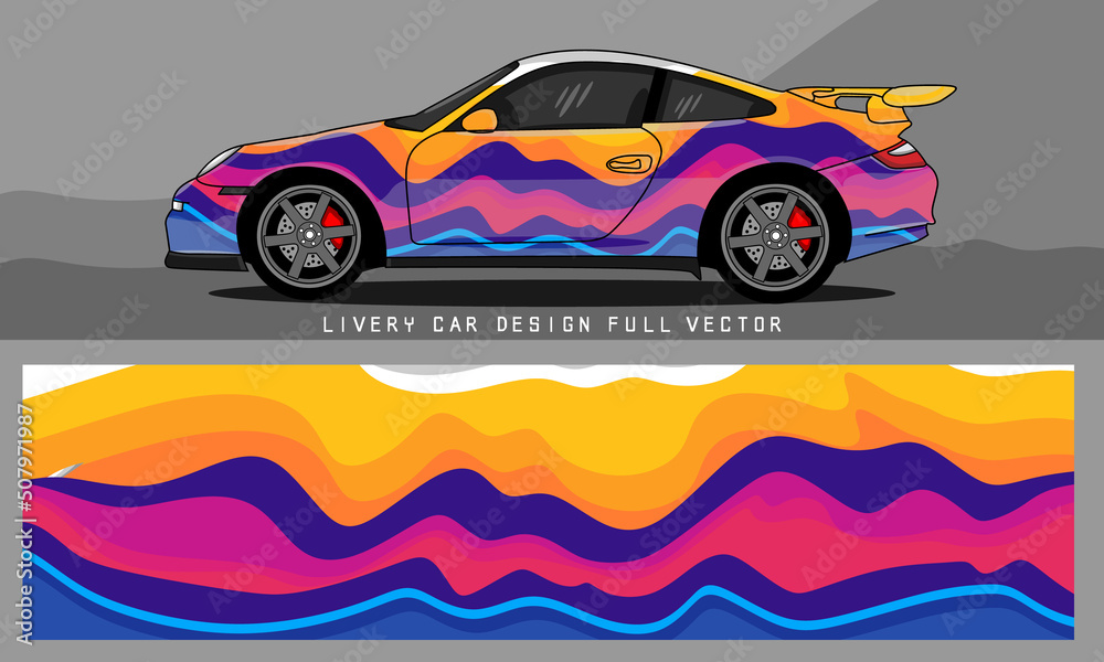 CAR livery graphic vector rainbow gradient abstract grunge background ...