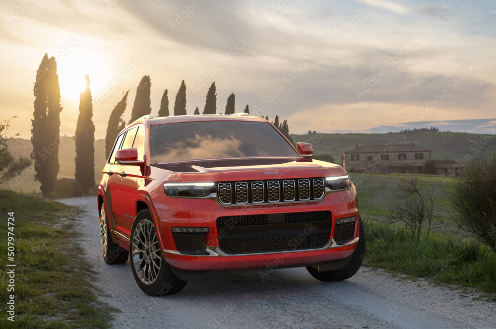 New Jeep Grand Cherokee L Stock Photo | Adobe Stock