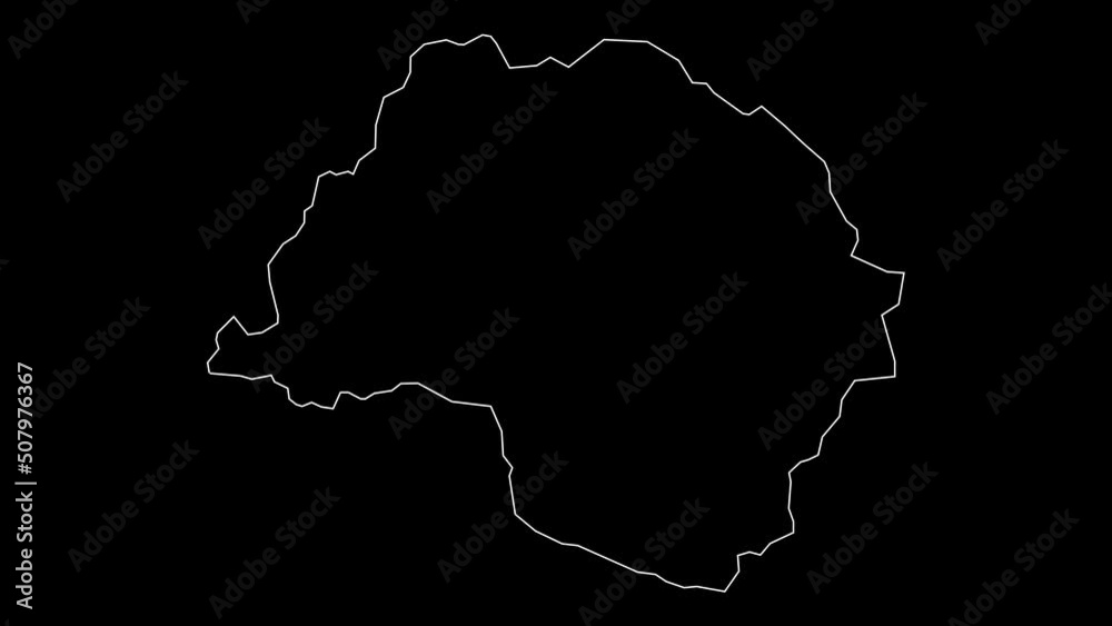 Bagmati province map of Nepal outline animation Stock Video | Adobe Stock