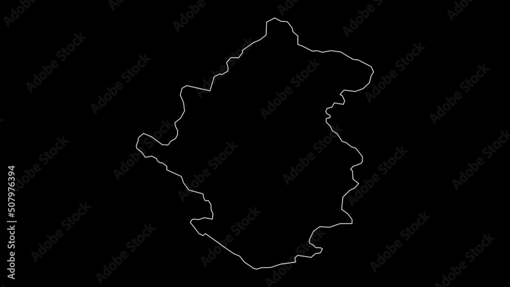 Rapti province map of Nepal outline animation Stock Video | Adobe Stock