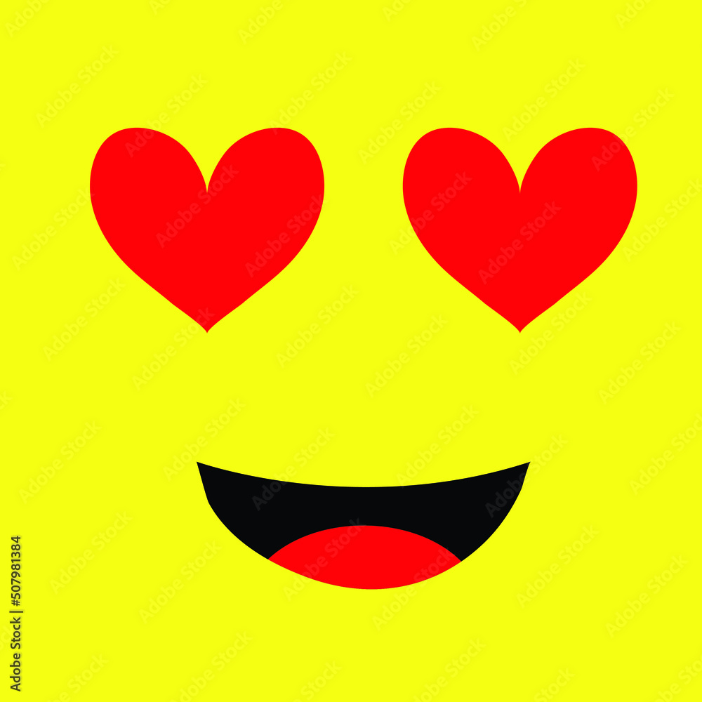 Cute face vector illustration. square face image or clip art. web icons ...