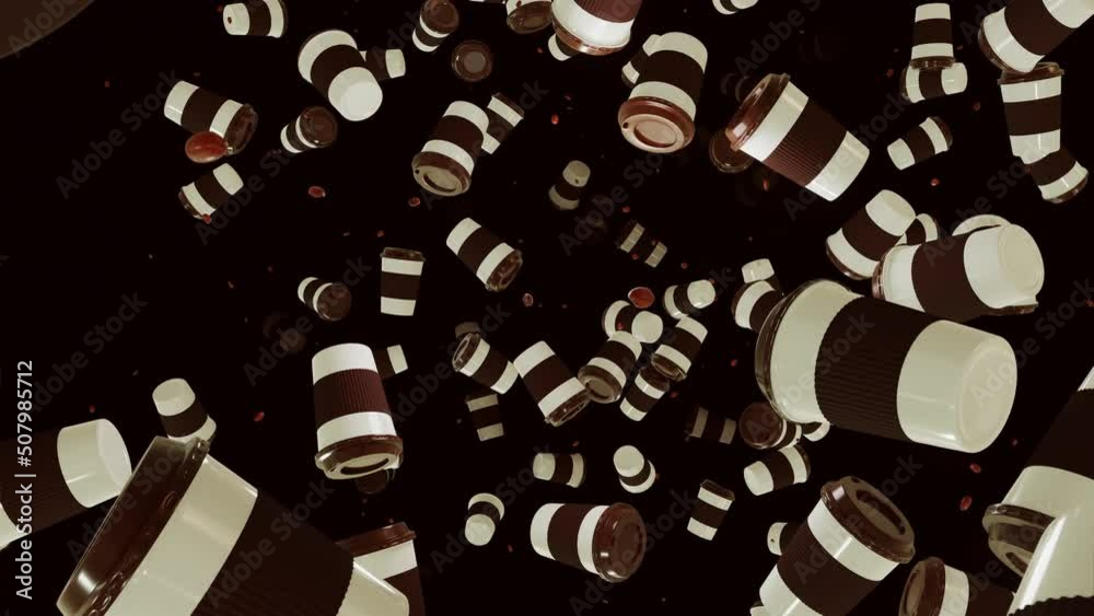 Abstract Coffee Cup is motion footage for drink documentary films and ...