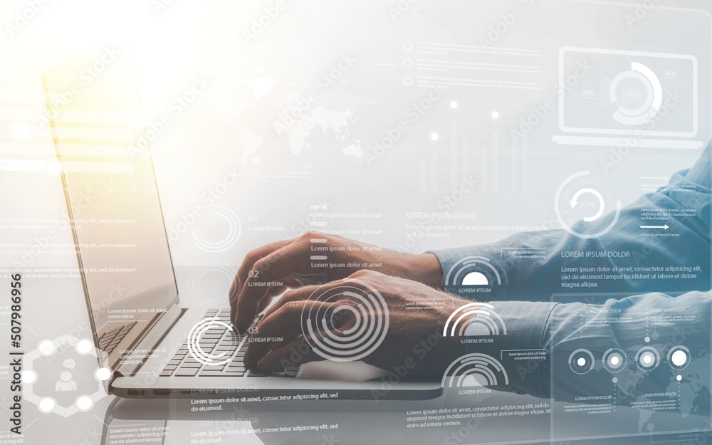 Data analysis concept. Business and technology. System engineering ...