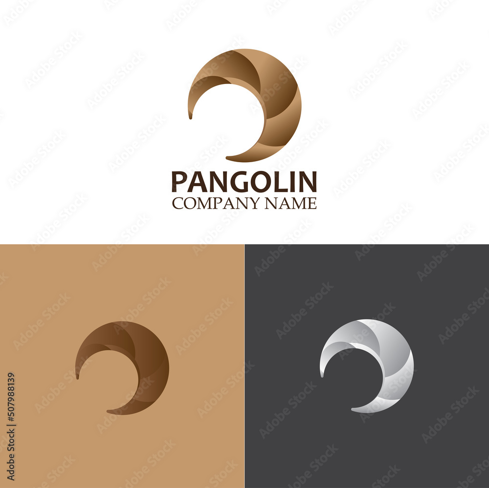 pangolin logo, endangered animal logo Stock Vector | Adobe Stock