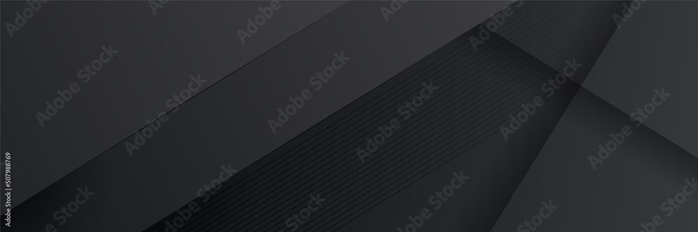 Black abstract banner background Stock Vector | Adobe Stock