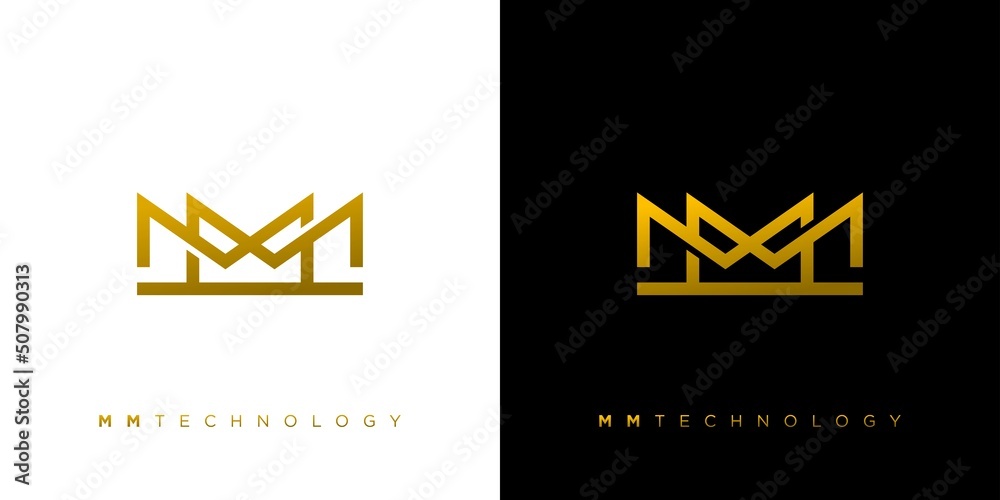 Modern and elegant letter MM initials logo design Stock Vector | Adobe ...