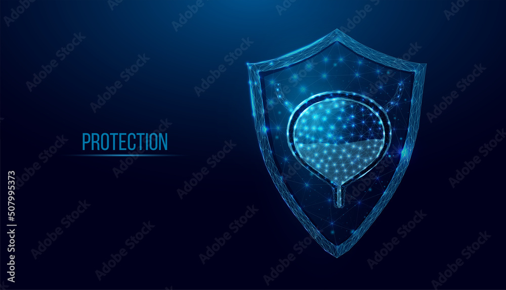 Human bladder in guard shield. medical concept, bladder cancer ...