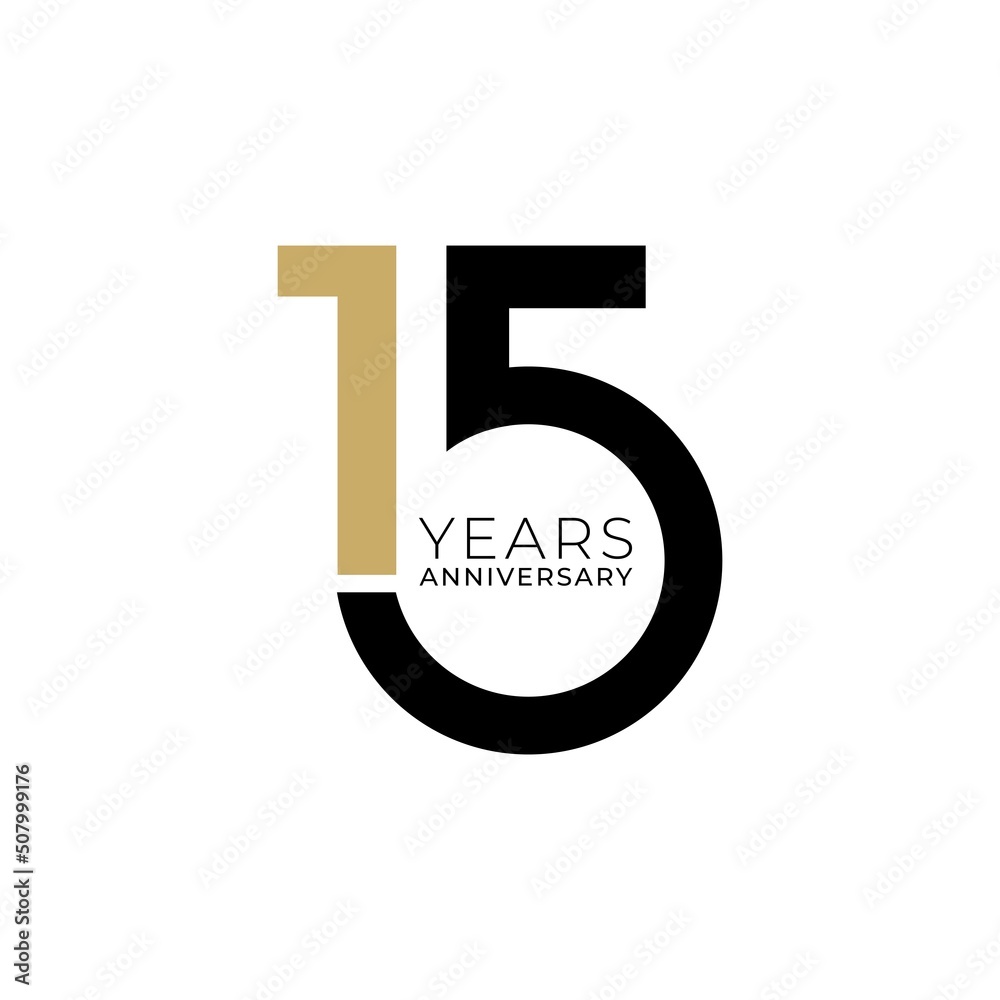 15 Years Anniversary Logo, Vector Template Design element for birthday ...