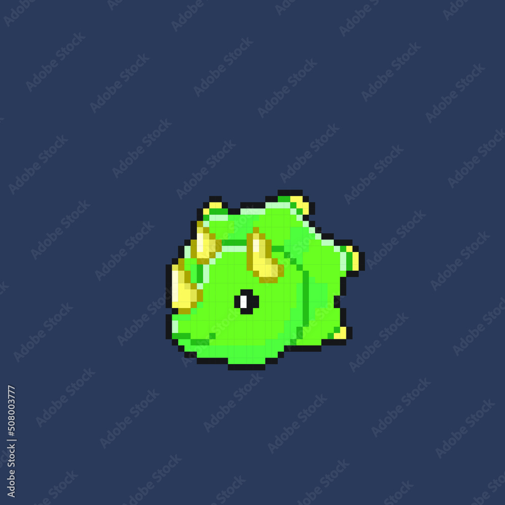 triceratops head in pixel art style Stock Vector | Adobe Stock
