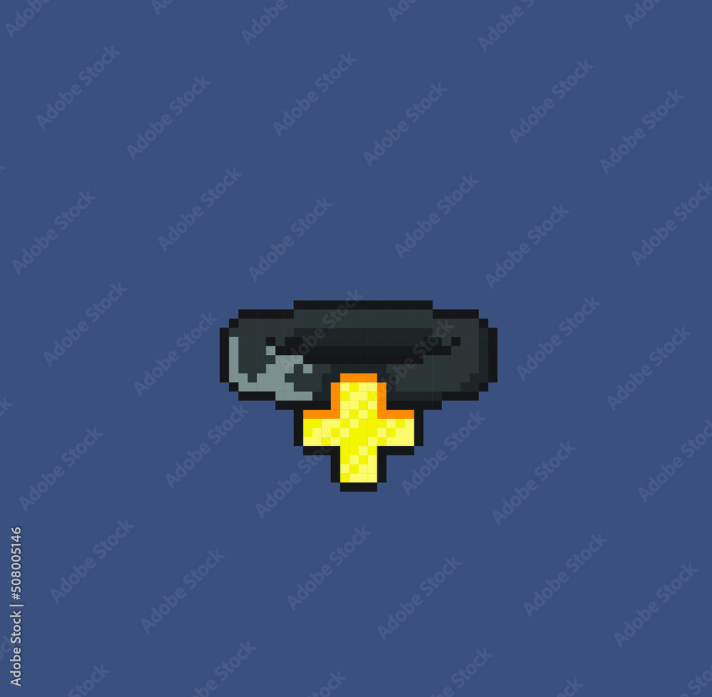 gold cross necklace in pixel art style Stock Vector | Adobe Stock