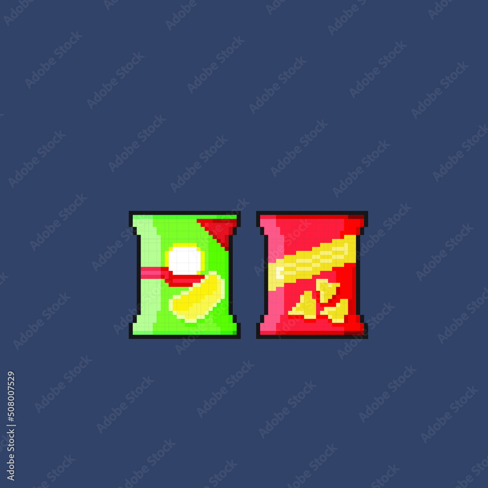 snack product in pixel art style Stock Vector | Adobe Stock