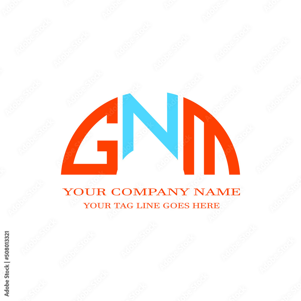 GNM letter logo creative design with vector graphic Stock Vector ...