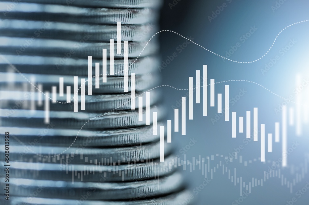 Business graph and chart on monitor Stock Photo | Adobe Stock