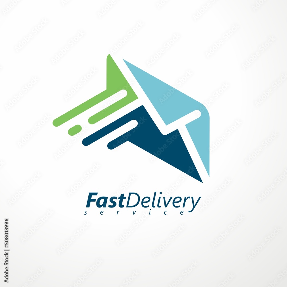 Logo design concept for fast delivery service. Home delivery business ...