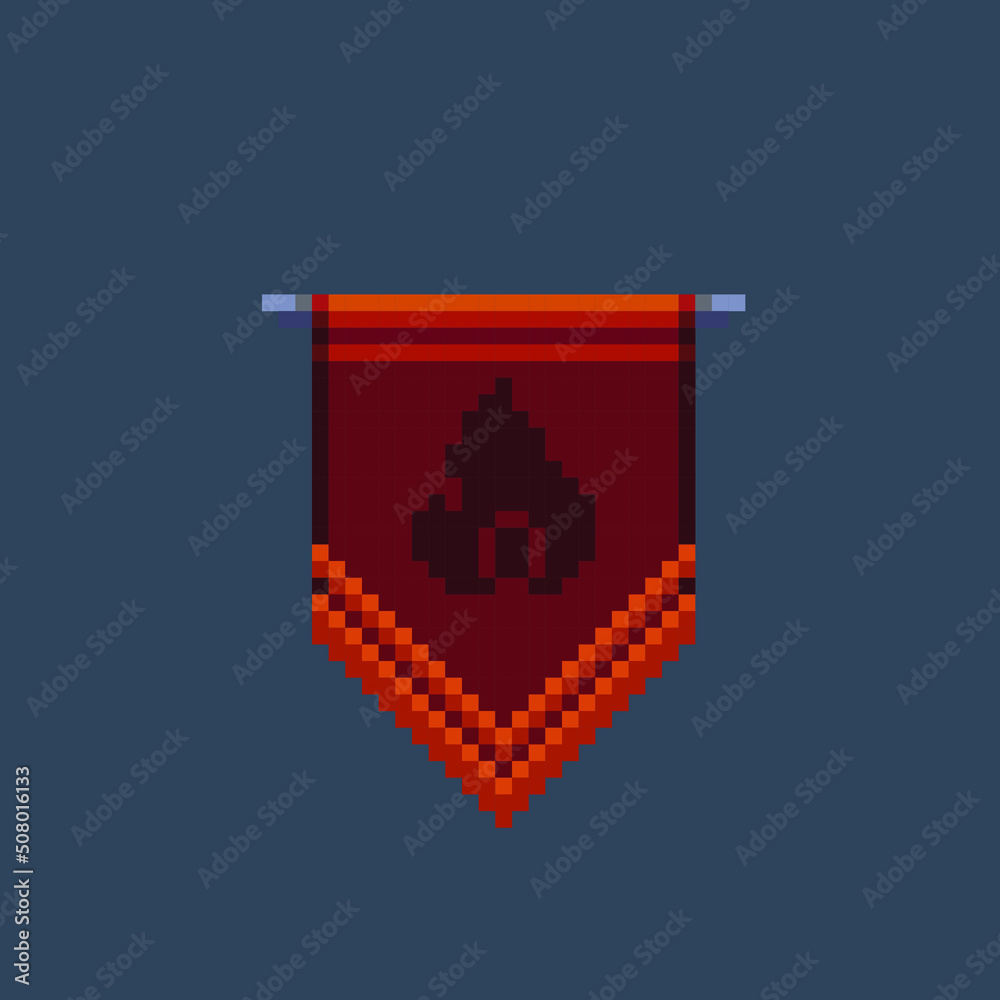 fire nation flag in pixel art style Stock Vector | Adobe Stock