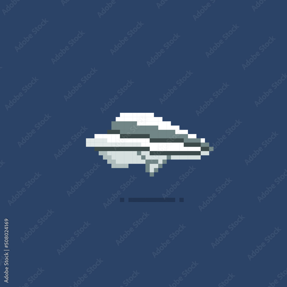 paper plane in pixel art style Stock Vector | Adobe Stock