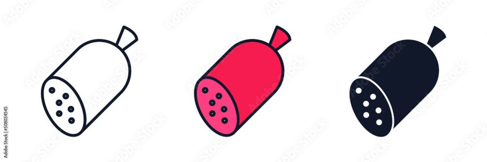 salami icon symbol template for graphic and web design collection logo ...