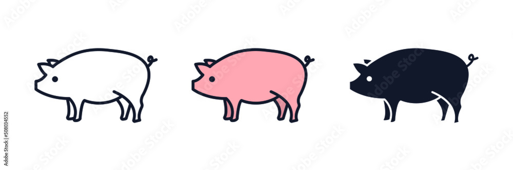 pork icon symbol template for graphic and web design collection logo ...