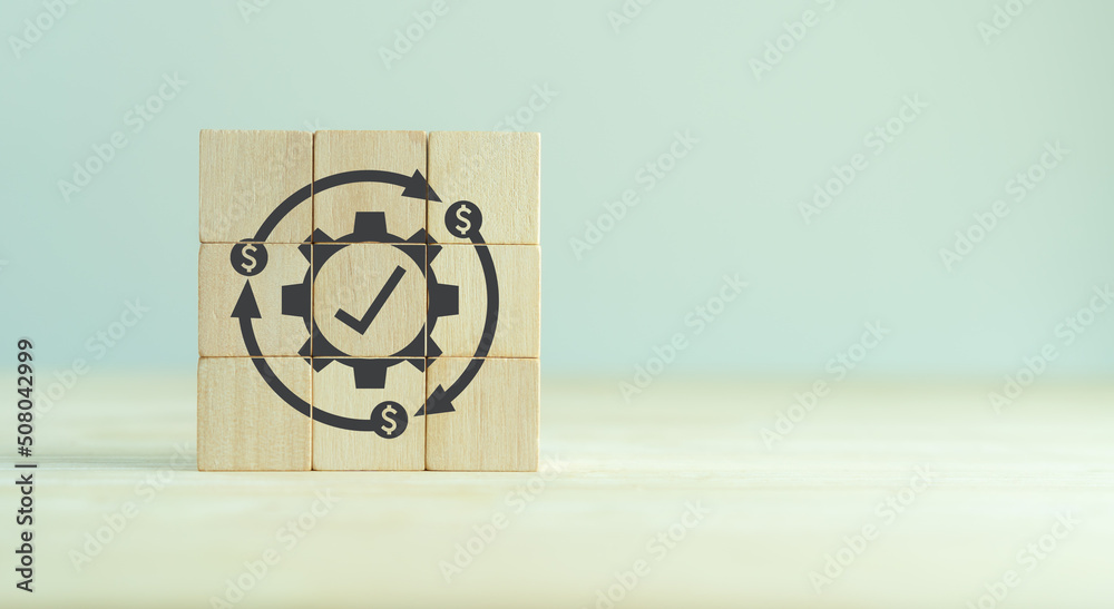 Costs optimization and production efficiency concept. Operational ...