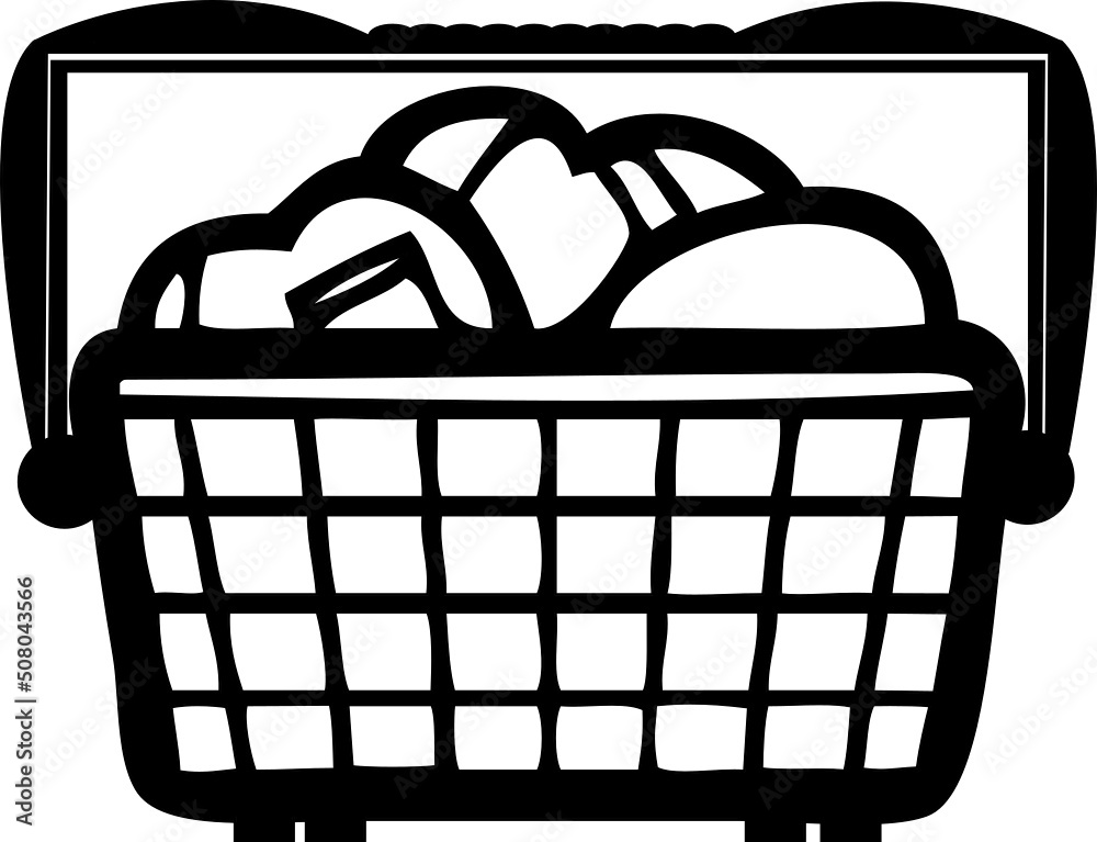 Vetor de Busket for cloths svg vector cut file cricut silhouette and ...