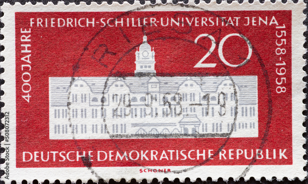 GERMANY, DDR - CIRCA 1958 : a postage stamp from GERMANY, DDR, showing ...