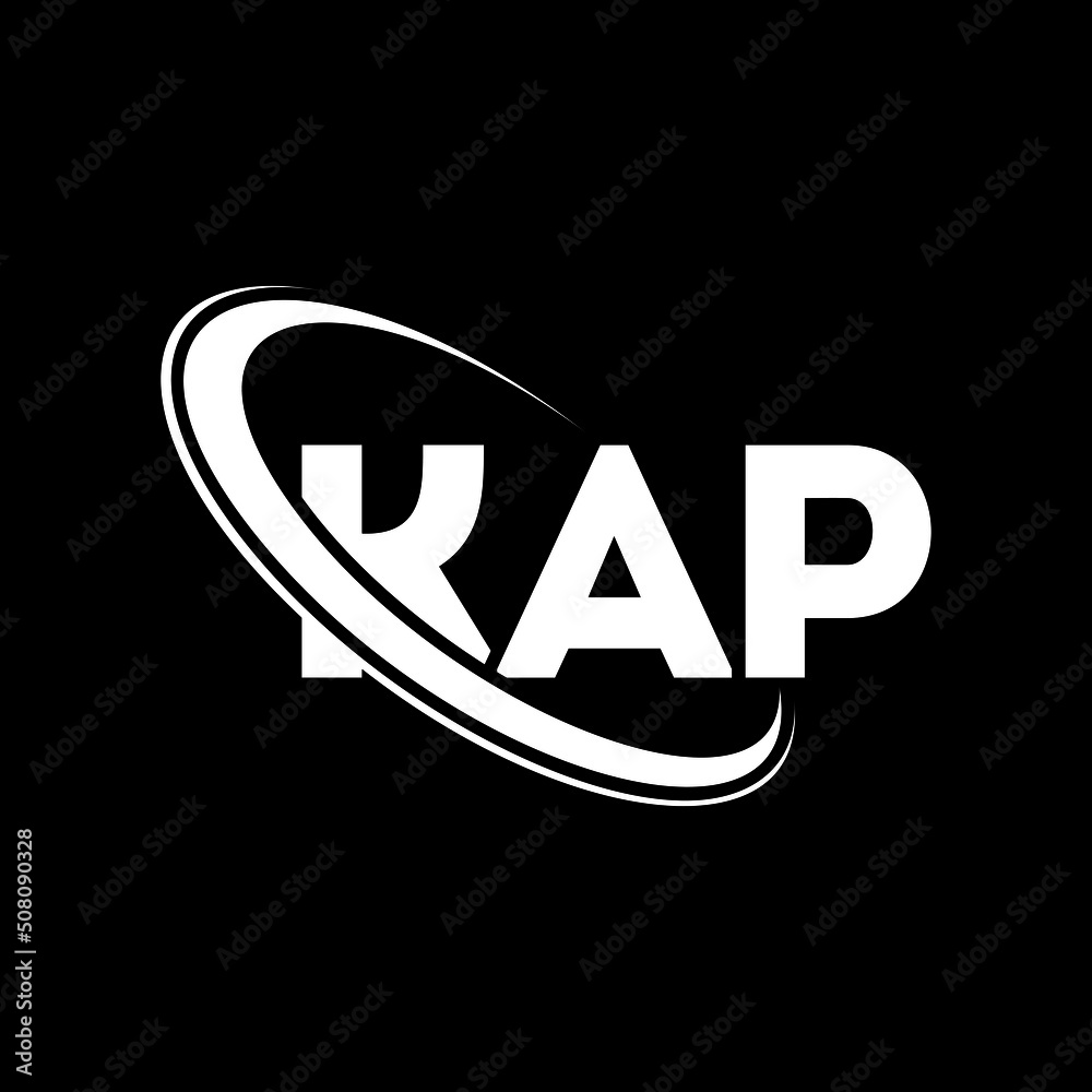 KAP logo. KAP letter. KAP letter logo design. Intitials KAP logo linked ...