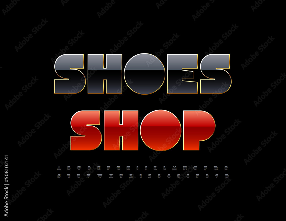 Vector premium logo Shoes Shop with Black and Gold Font. Luxury ...