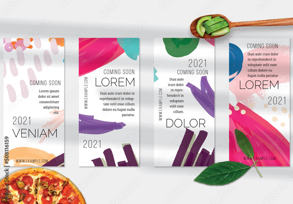 Flyer Layout with Abstract Marker Scribble on White Stock Template ...