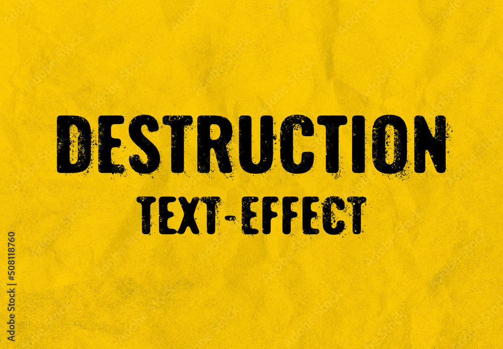Bad Print Distortion Text Effect Mockup Stock Template | Adobe Stock