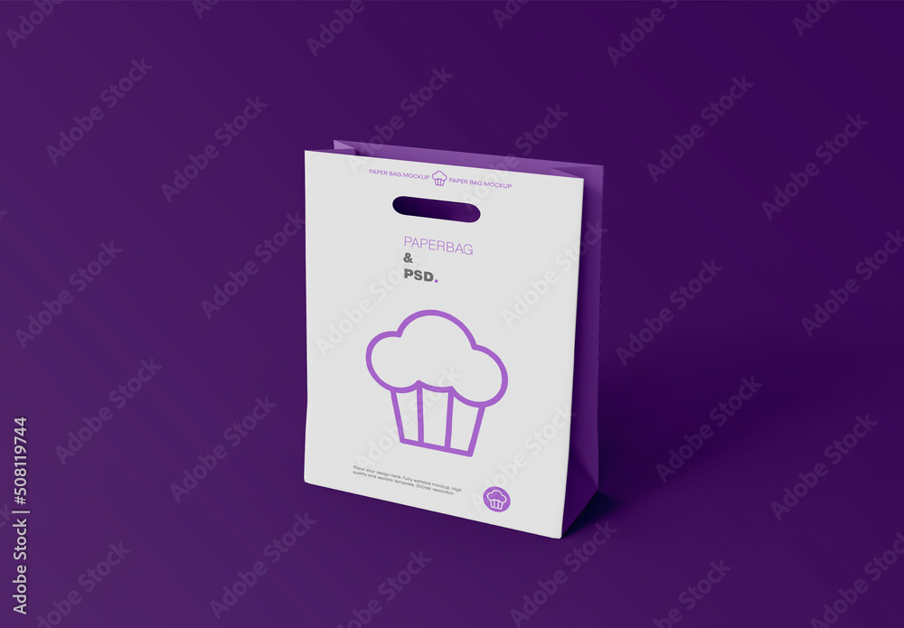 3D Cardboard Bag Mockup Stock Template | Adobe Stock