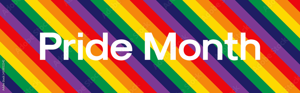 Pride Rainbow Background Vector Banner. Pride Month Text Isolated on ...