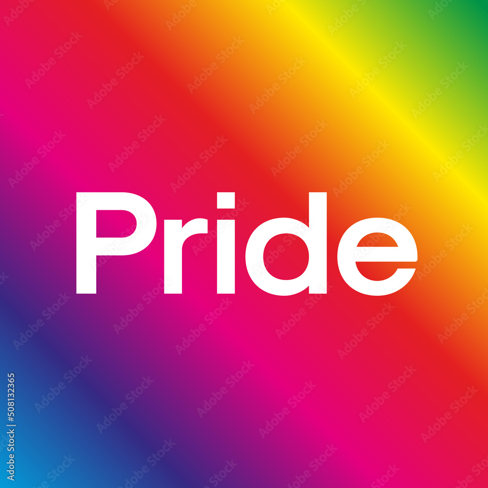 LGBTQ Pride Gradient Background Vector. Square Format Banner Template ...