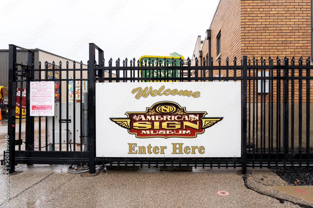 Cincinnati, Ohio, USA - December 28, 2021: The welcome sign for ...