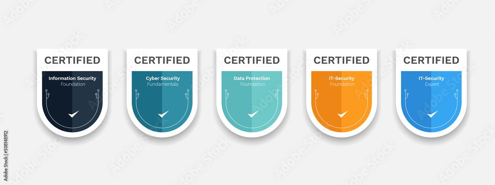 Certification Badge design template. Vector illustration certified ...