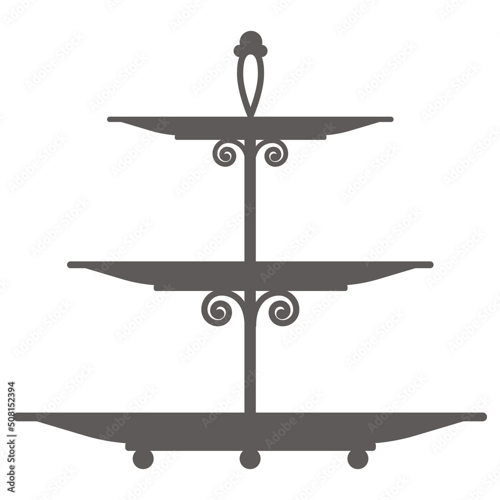 Dessert Tray Clipart Black And White