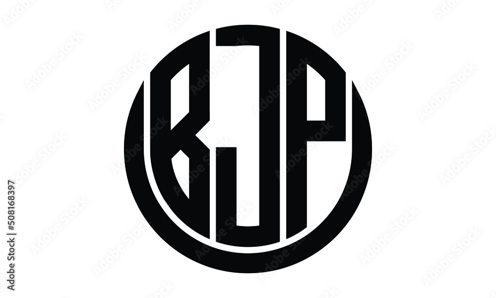 Vetor de BJP shield with round shape logo design vector template ...