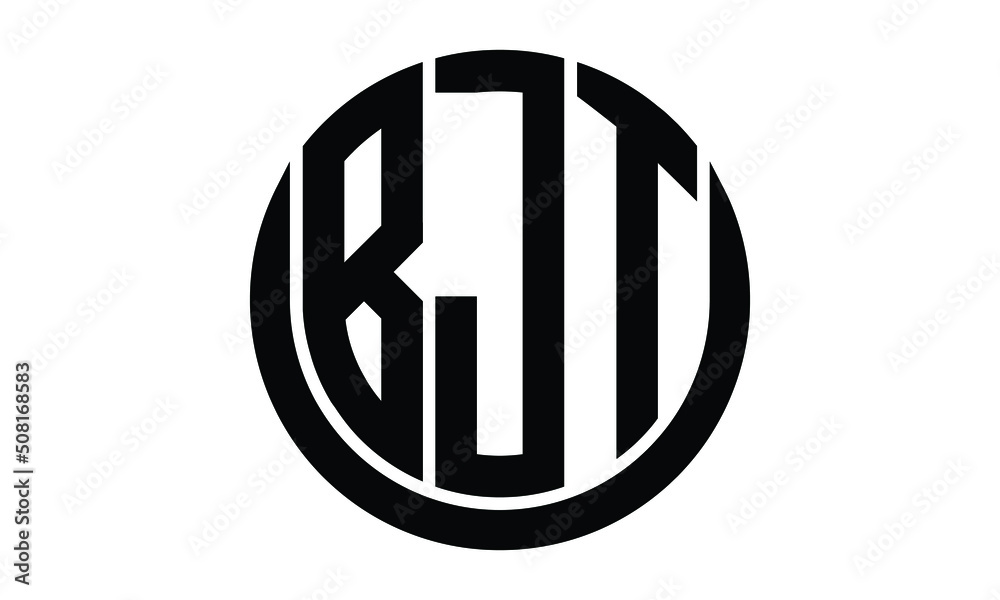 BJT shield with round shape logo design vector template | monogram logo ...